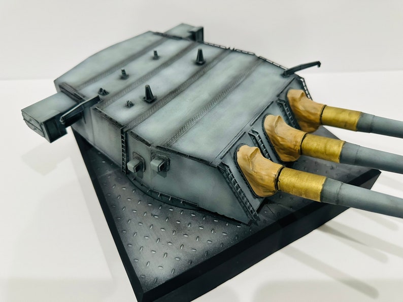 FINISHED Pro Built USS Iowa Mark 7 Turret Gun Ship Battleship WW2, 1/72 ...