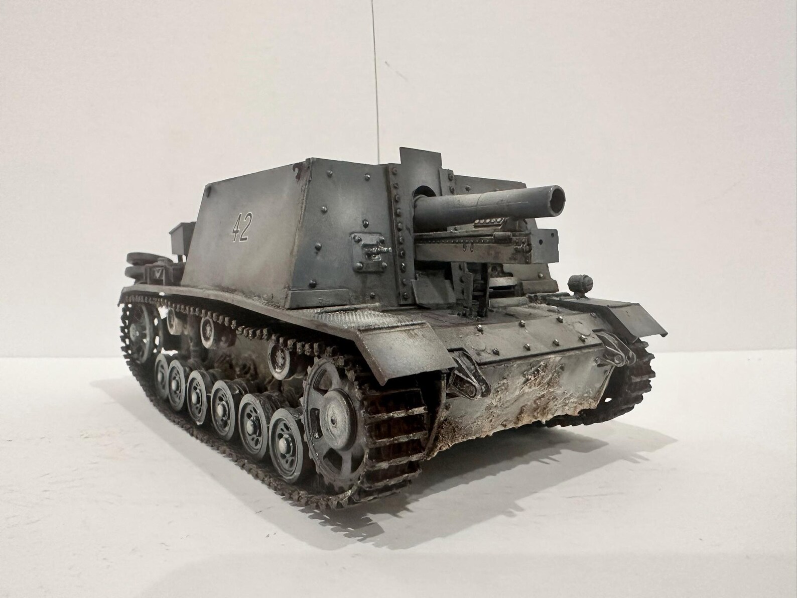 Panzer Tank German 1/35 Scale Model Sturminfanteriegeschütz 33B With 15 ...