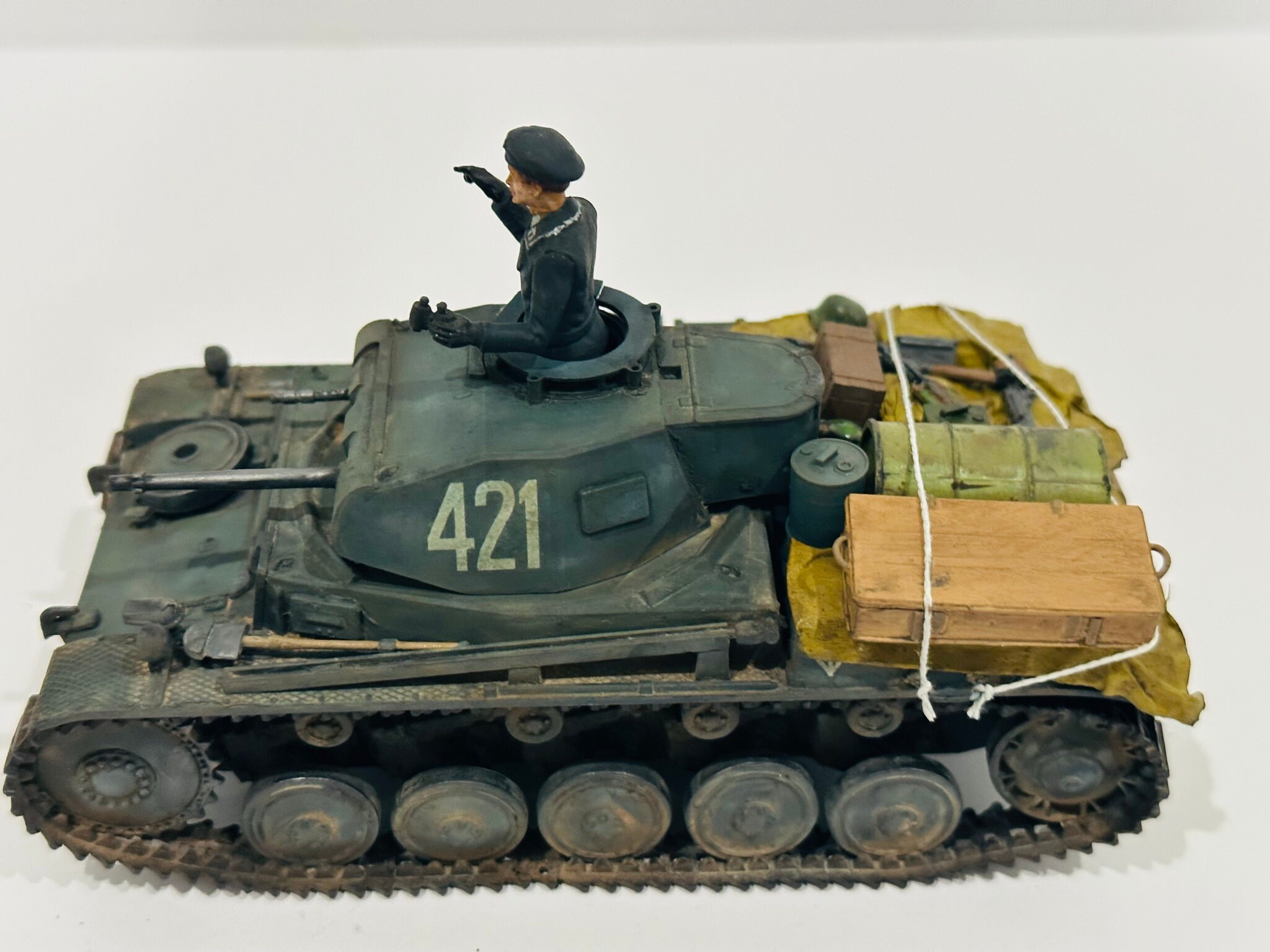 Tank Panzer German 1/35 Panzer II Scale Model WW2, With Figure. Painted ...