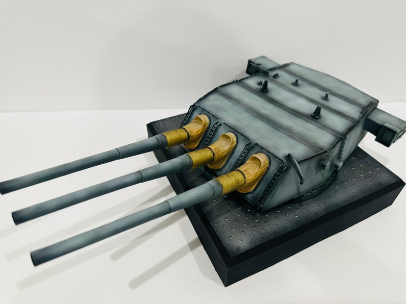 FINISHED Pro Built USS Iowa Mark 7 Turret Gun Ship Battleship WW2, 1/72 ...