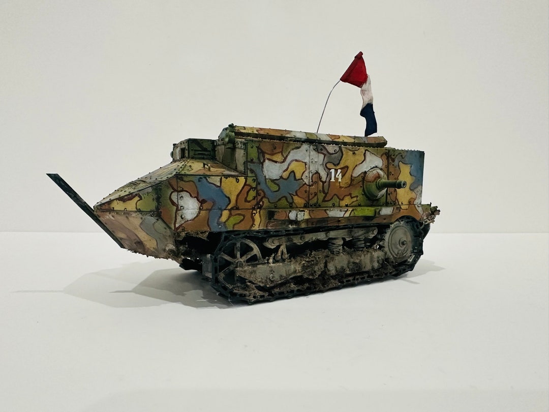 Tank Schneider CA1 1/35 WWI WWII French Scale Model Afv. Painted and ...