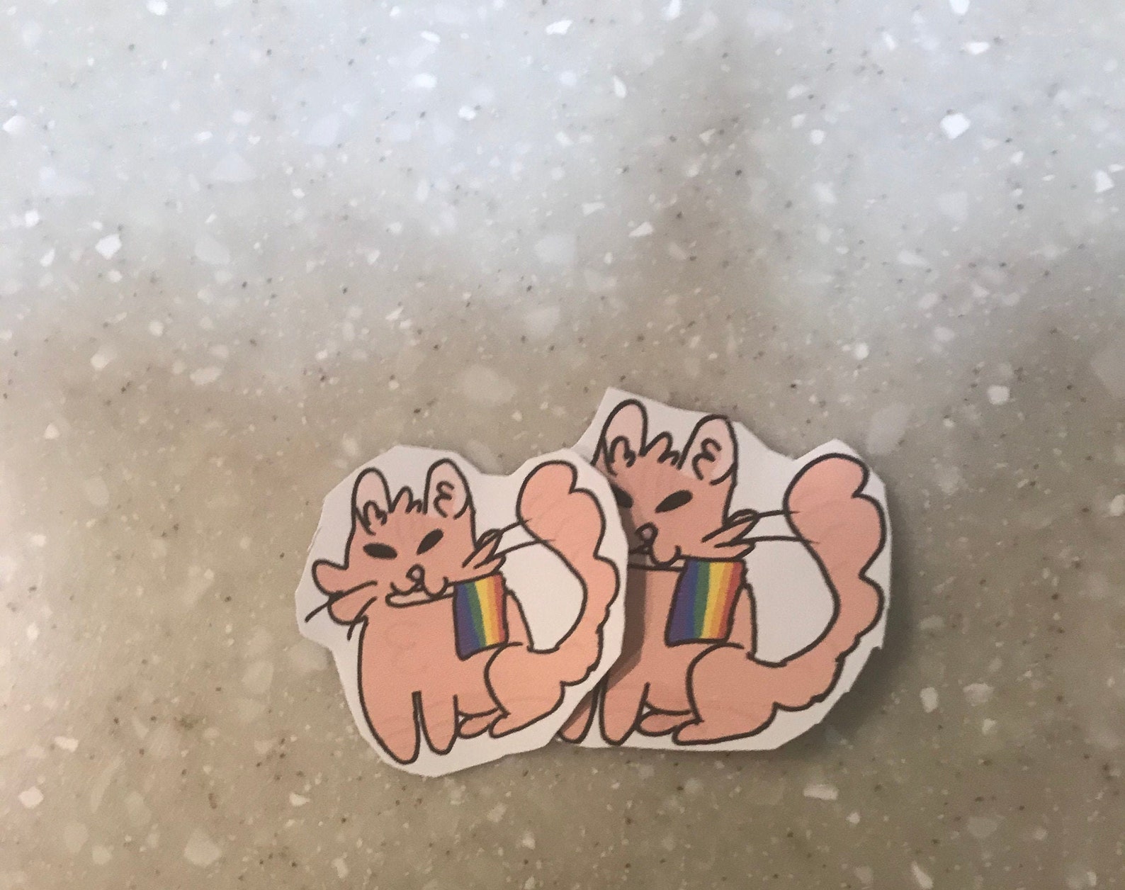 Cat pride flag stickers | Etsy