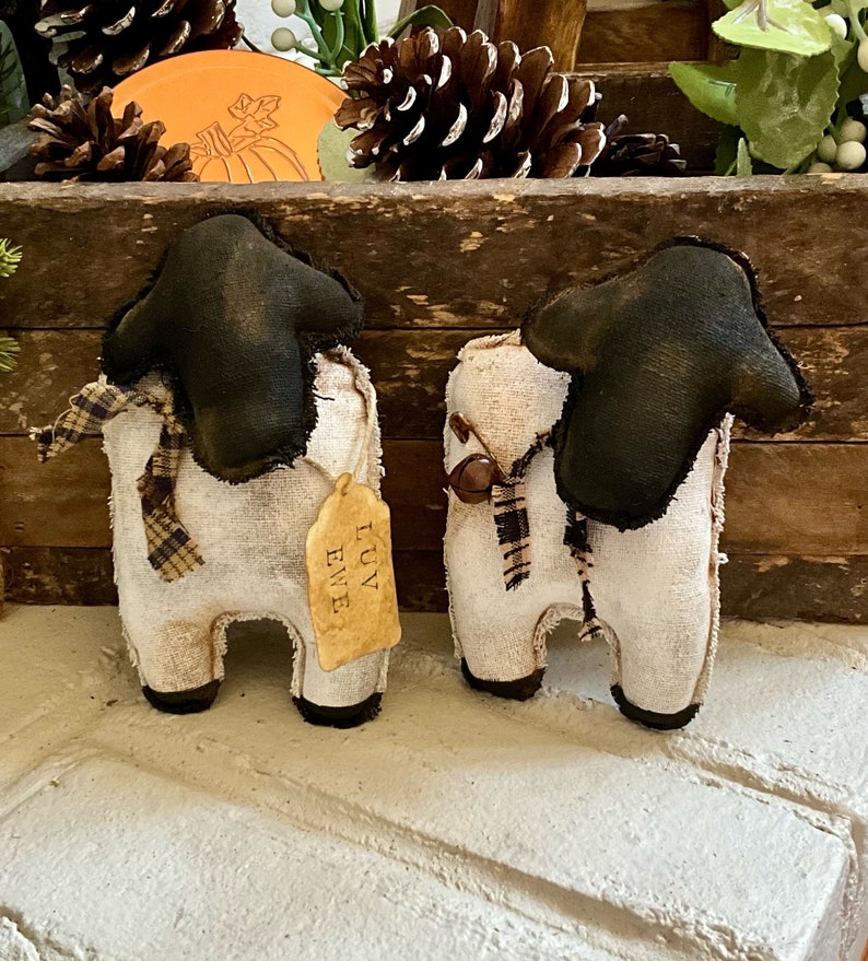 Primitive Grungy Rustic Farm Country Decorative Black Sheep Pair - Etsy