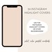 24 Solid Color Instagram Highlight Icons, Pastel Neutrals, Instagram ...
