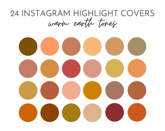 24 Solid Color Instagram Highlight Icons Pastel Neutrals - Etsy