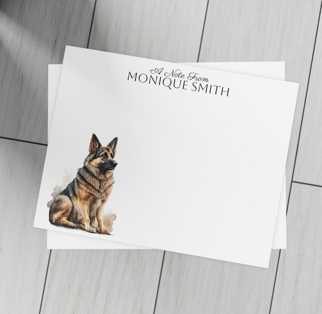 Personalized Stationery Set Note Card German Shepherd Note Cards, Dog ...