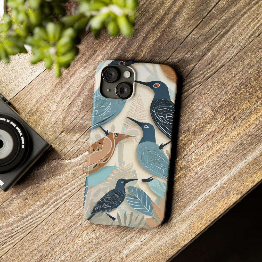 Elegant Pastel Bird Slim Phone Case for iPhone 15 14 Pro Max 13 12 11 ...