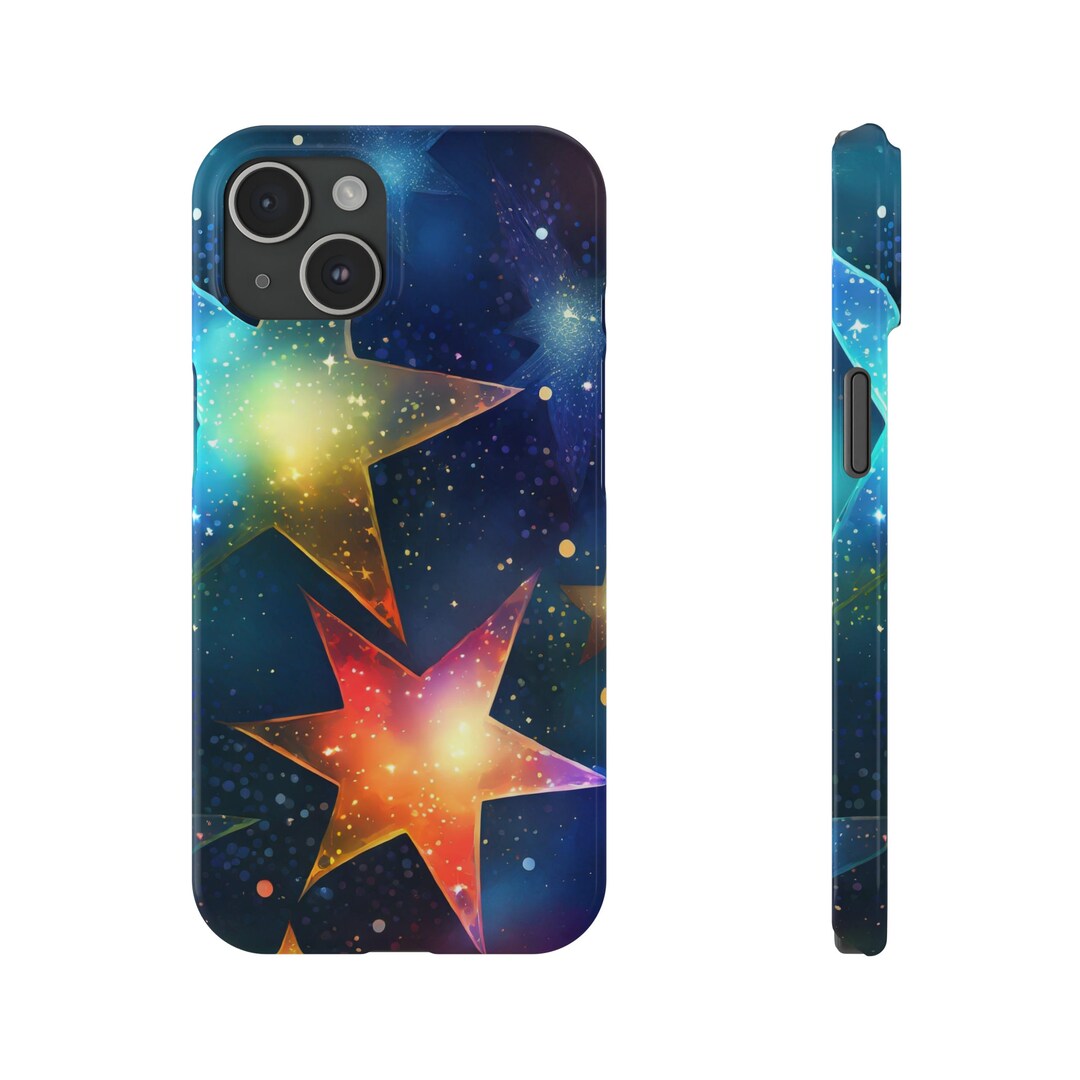 Colorful Galaxy STARS CASE Slim Phone Case for iPhone 15 Pro Case ...