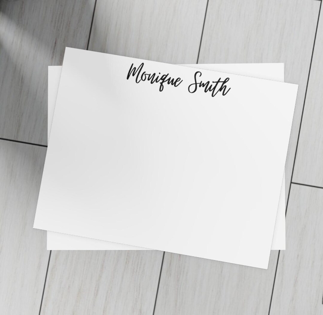 Personalized Note Cards Set, Custom Stationery With Name , Stationary ...