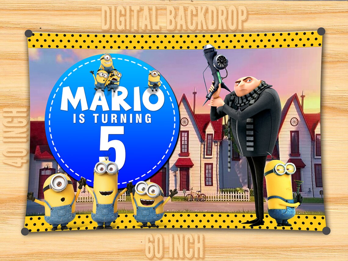 Minions Backdrop Minions Birthday Backdrop Digital File | Etsy