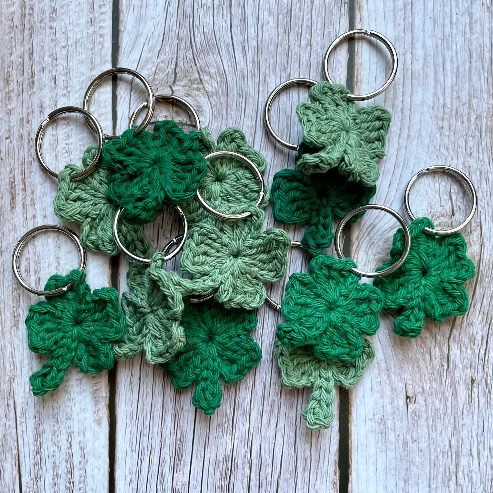 Handmade Shamrock Keychain Four Leaf Clover Keychain | Etsy