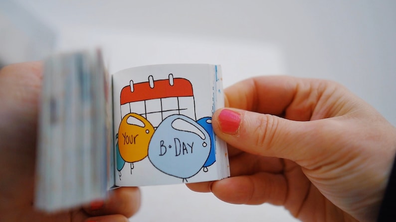 Happy Birthday ! Animated Flipbook - Etsy