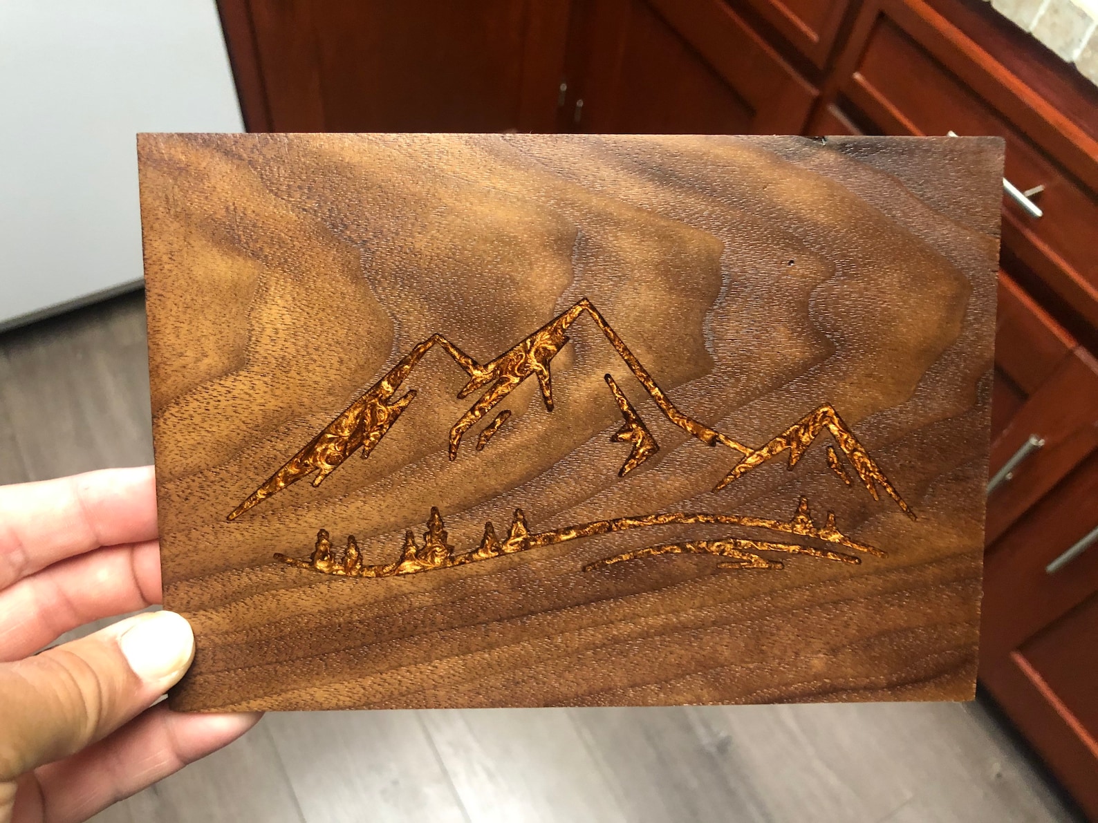 Mountains Epoxy Wood Sign - Etsy