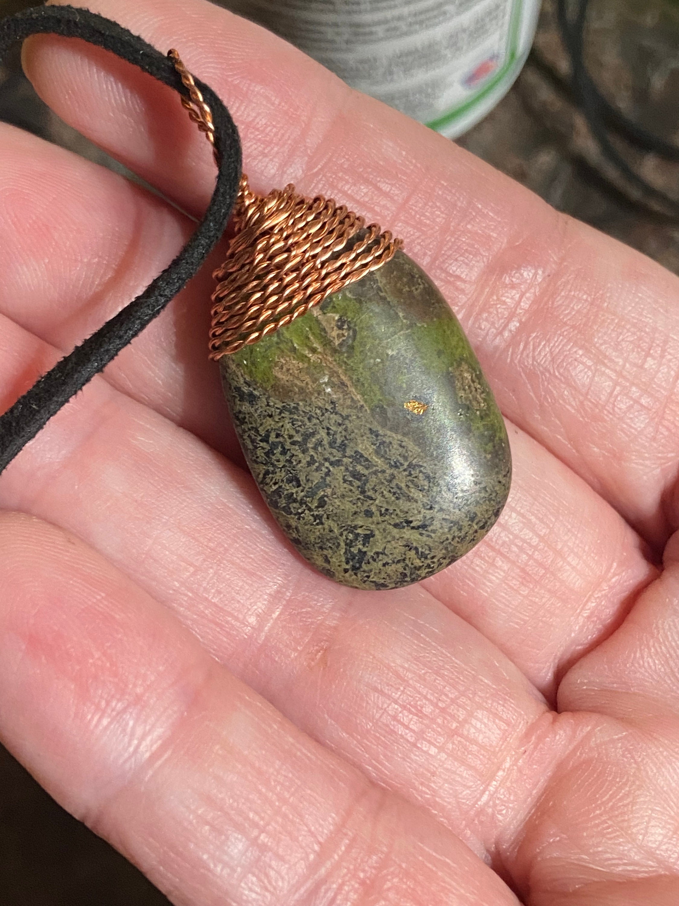 Lake Superior Hand Polished Black and Green Stone With Spec of Pyrite ...