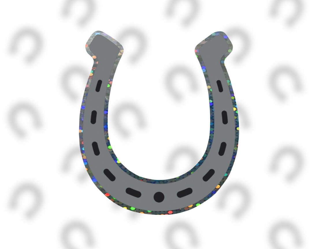 Glitter Horseshoe Sticker, Weatherproof Horse Sticker, Gift for ...