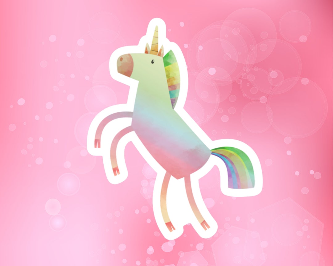 Holographic Unicorn Sticker Weatherproof Decal Gift for Pony - Etsy