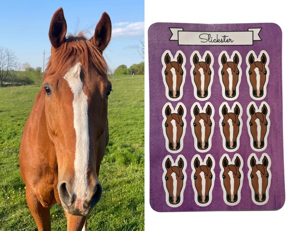 Craft Supplies & Tools Custom Horse Sticker Gift for Horse Lover ...