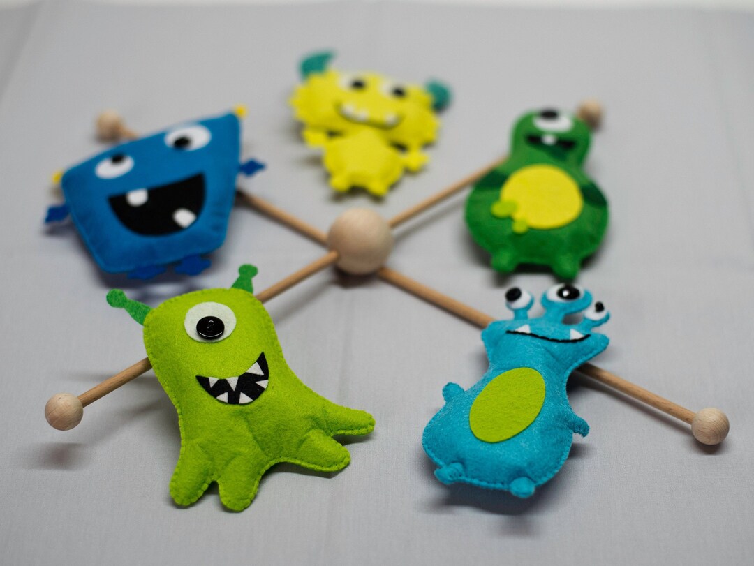 Monster Mobile / Filz Mobile / Baby Mobile / Felt Mobile / Niedliche ...