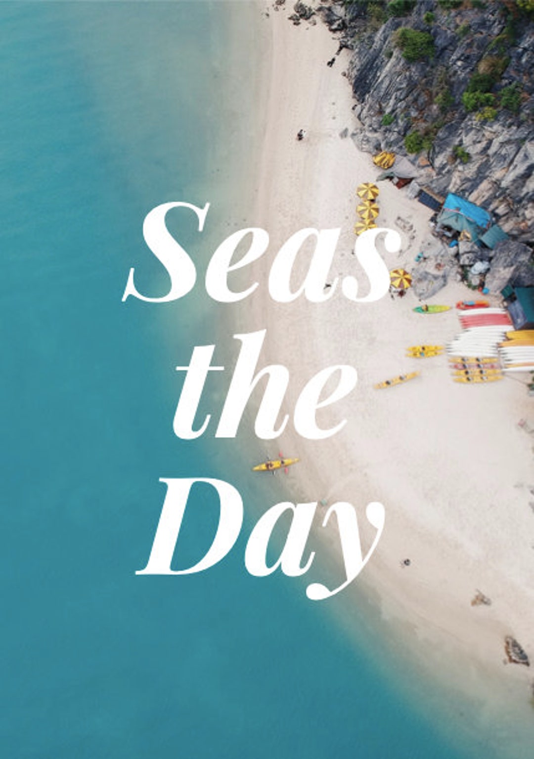 Beachy Poster "seas the Day" - Etsy