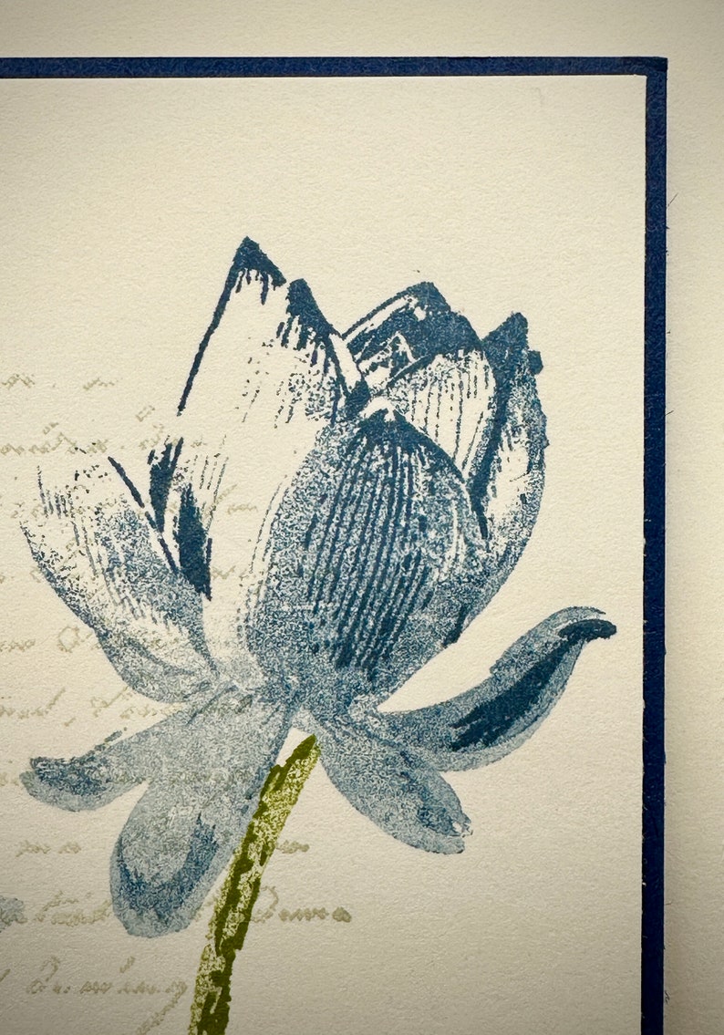 Lotus Card - Etsy
