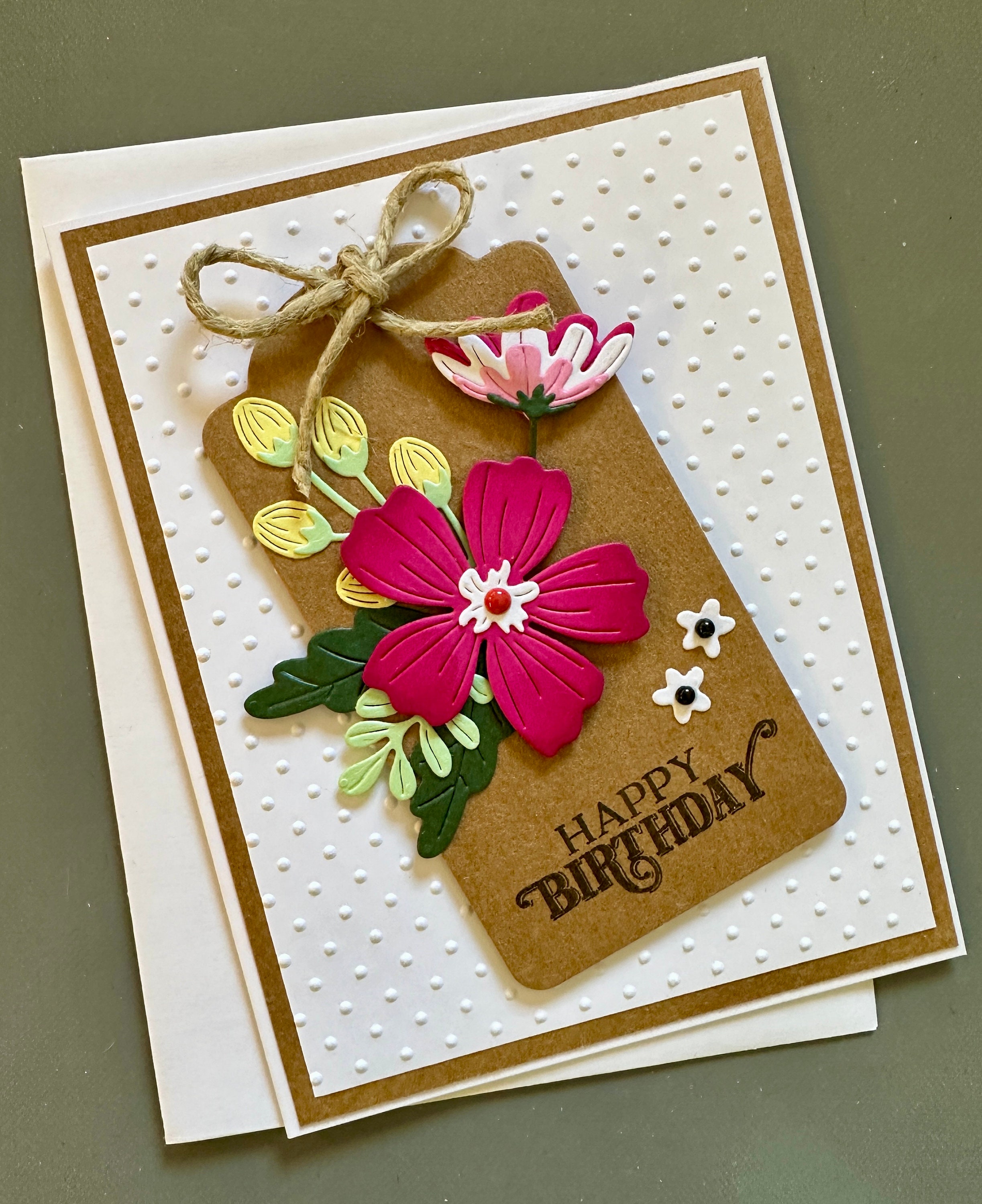 Birthday Tag Card - Etsy