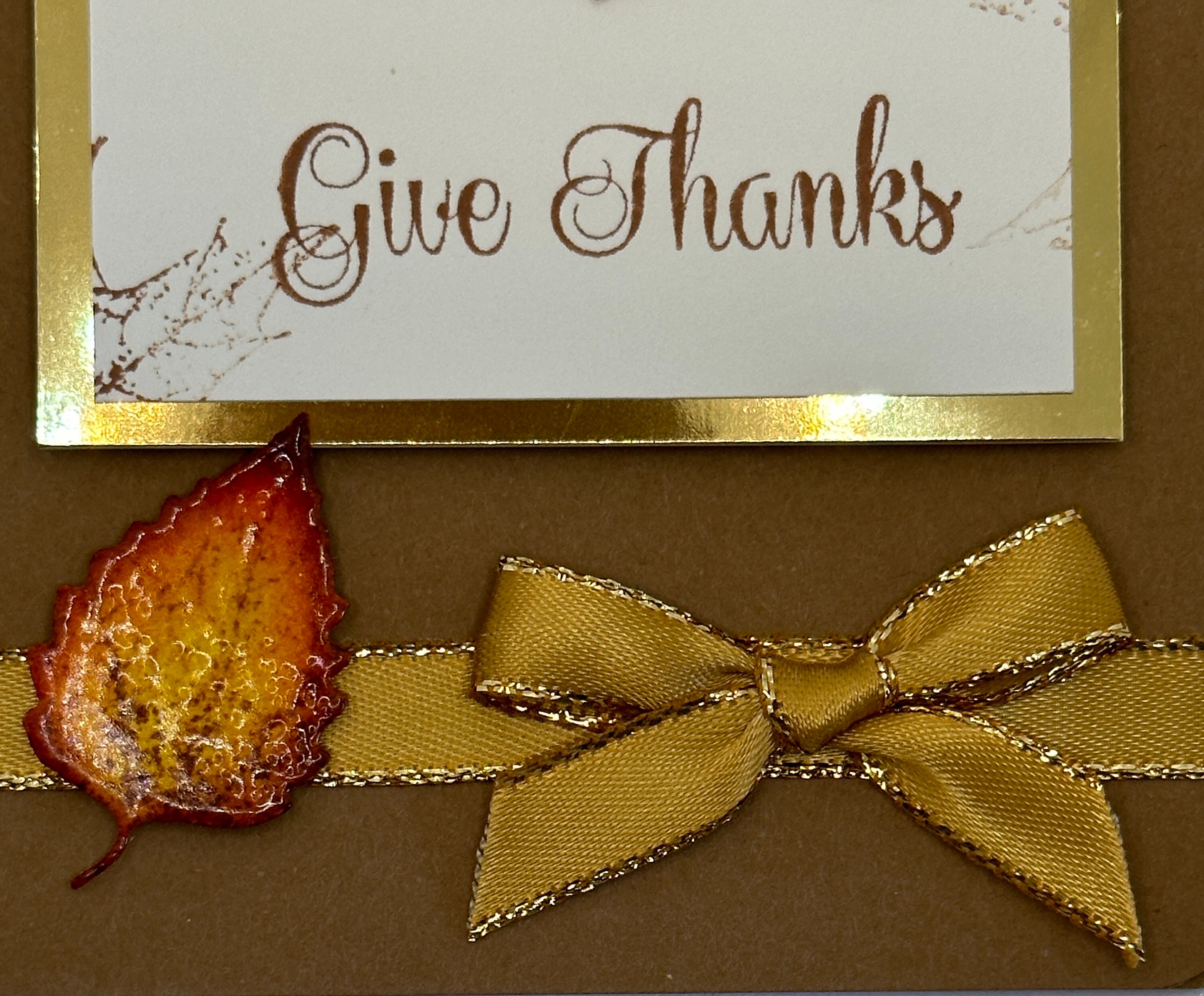 Give Thanks Handmade Card - Set of 2 - Etsy
