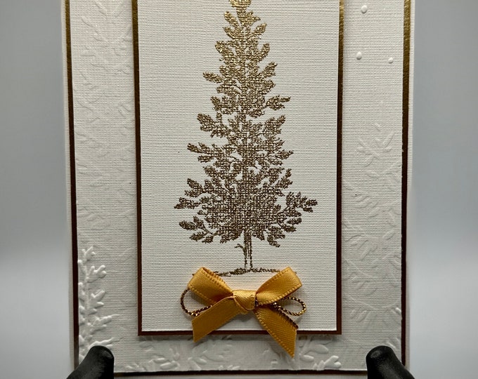 Gold Embossed Christmas Card - Set of 6 - Etsy