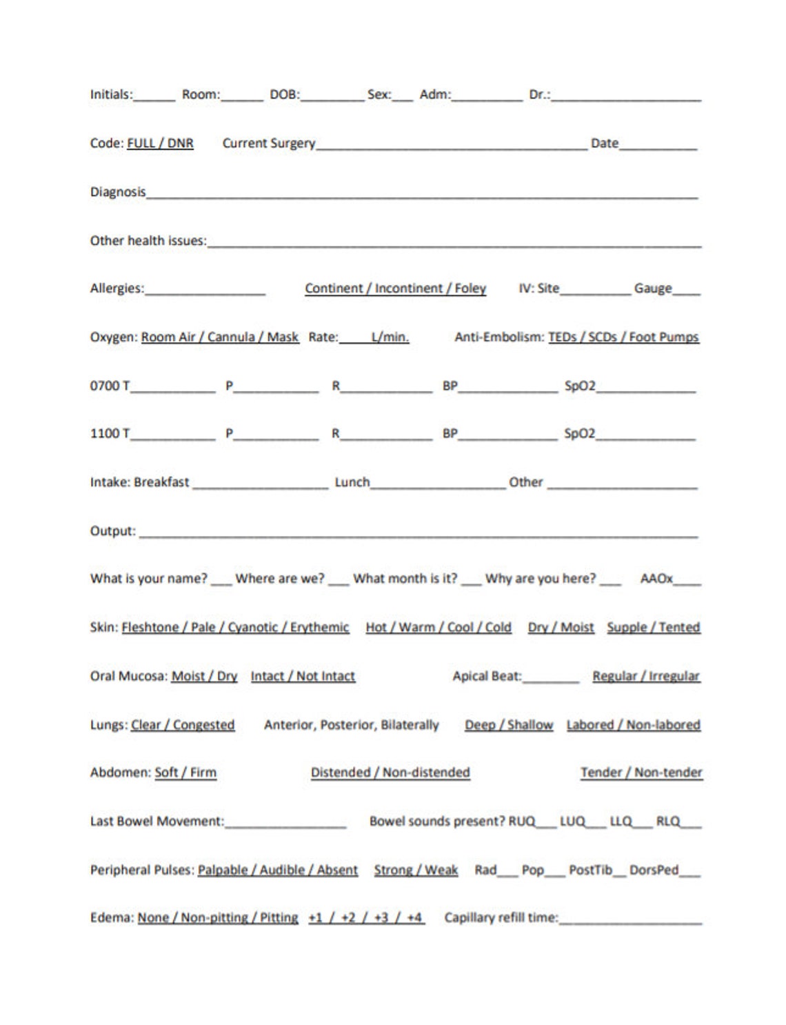 Clinical Worksheet - Everything You Will Need to Complete Your ...