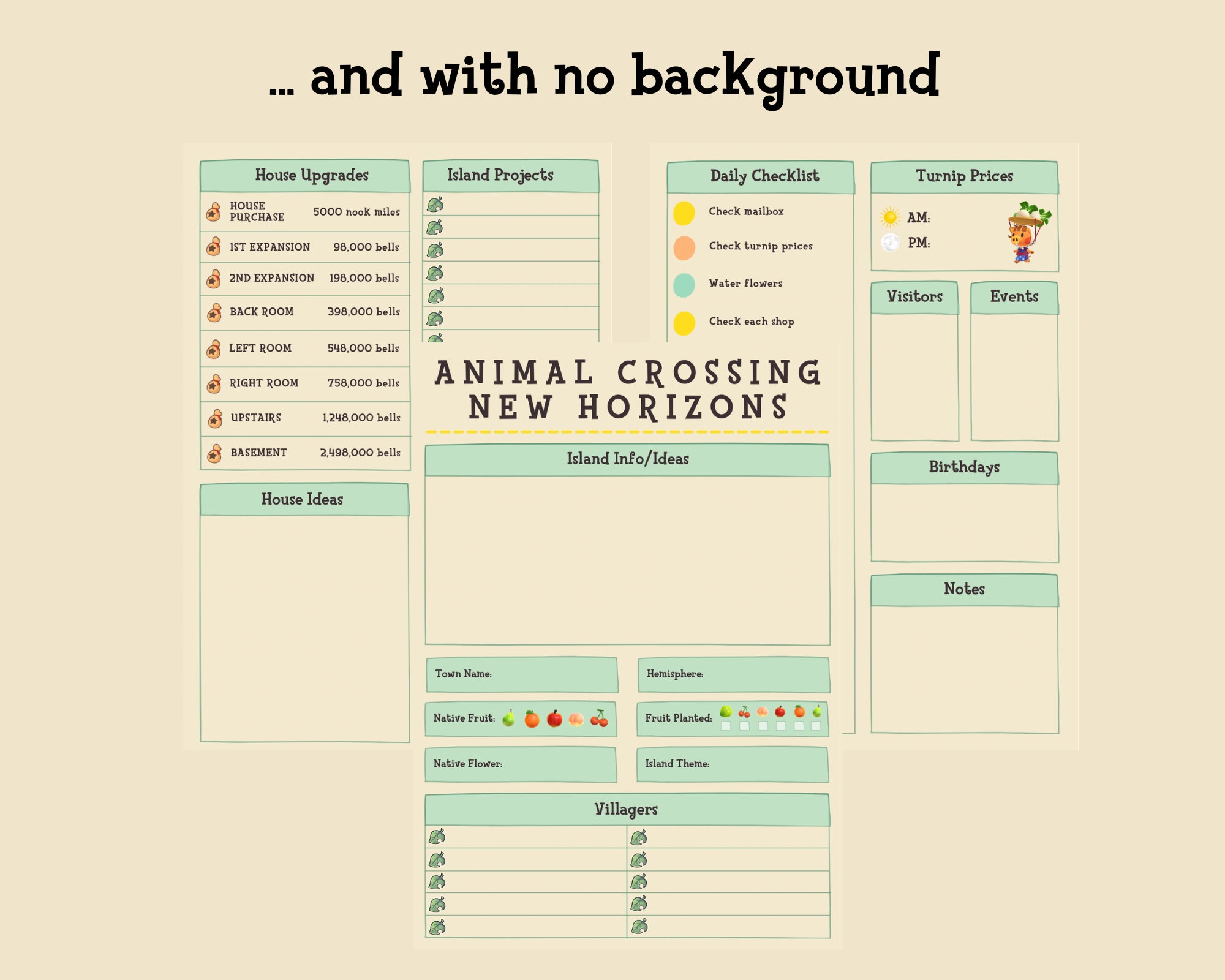 Animal Crossing New Horizons - Complete Planner With Checklist - PDF ...