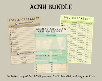 Animal Crossing New Horizons Complete Planner With Checklist | Etsy