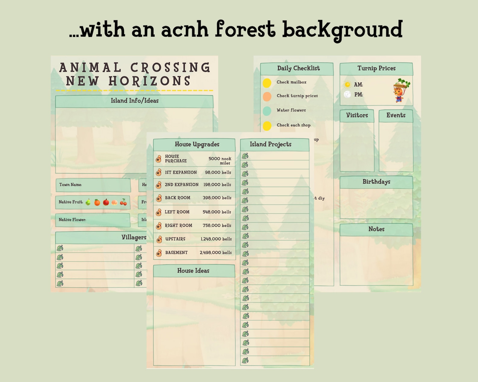 Animal Crossing New Horizons - Complete Planner With Checklist - PDF ...
