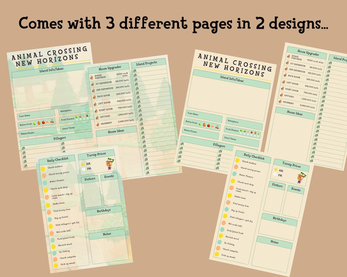 Animal Crossing New Horizons - Complete Planner With Checklist - PDF ...