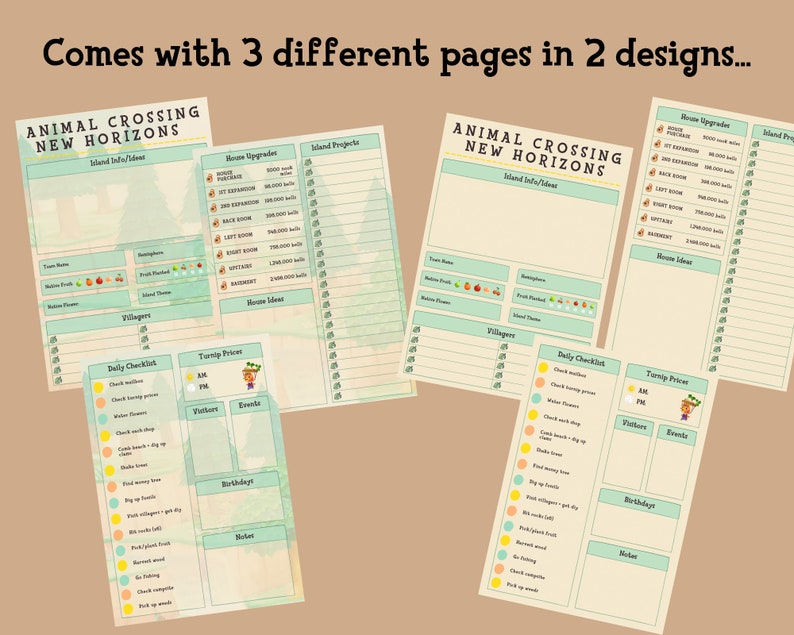 Animal Crossing New Horizons - Complete Planner With Checklist - PDF ...