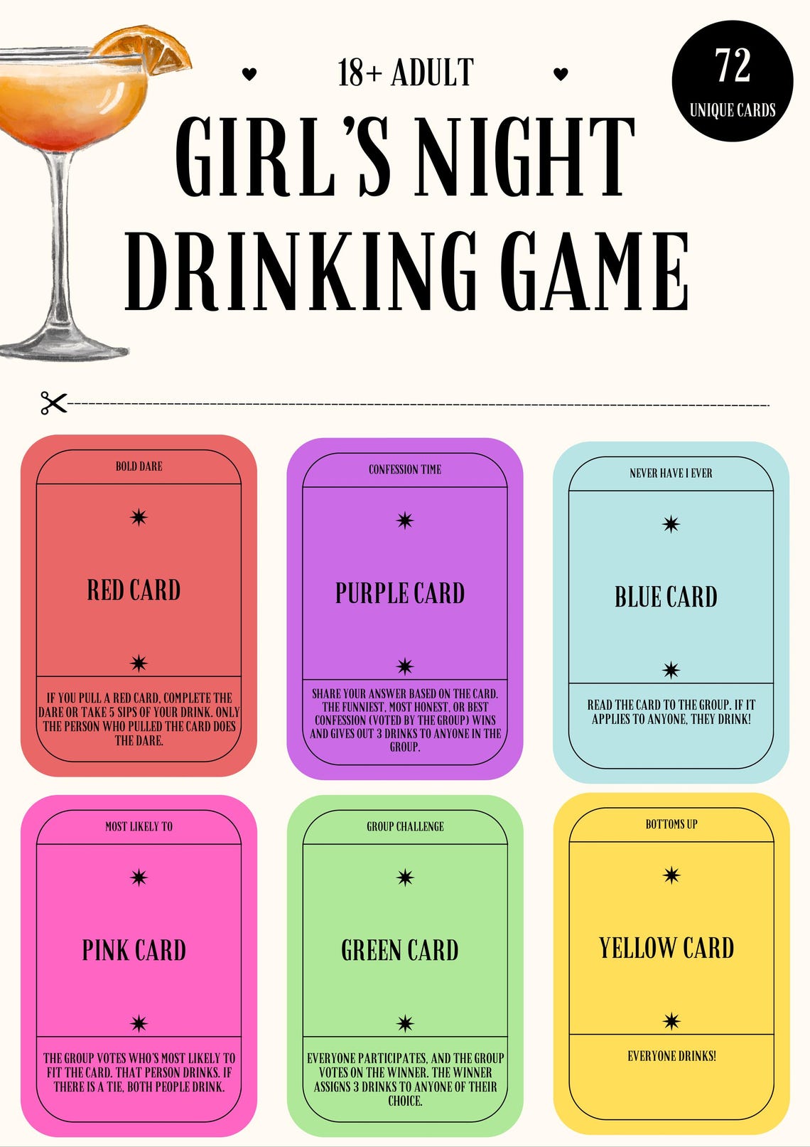 Sip, Laugh, Repeat: the Ultimate Adult Girls Night Drinking Game for ...
