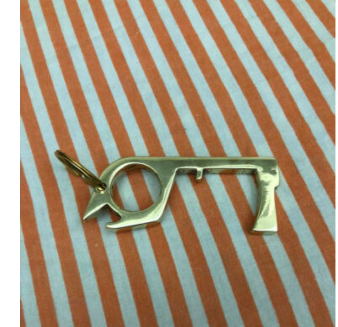 Safetouch Personal Antimicrobial Brass Anti-virus Keychains - Etsy
