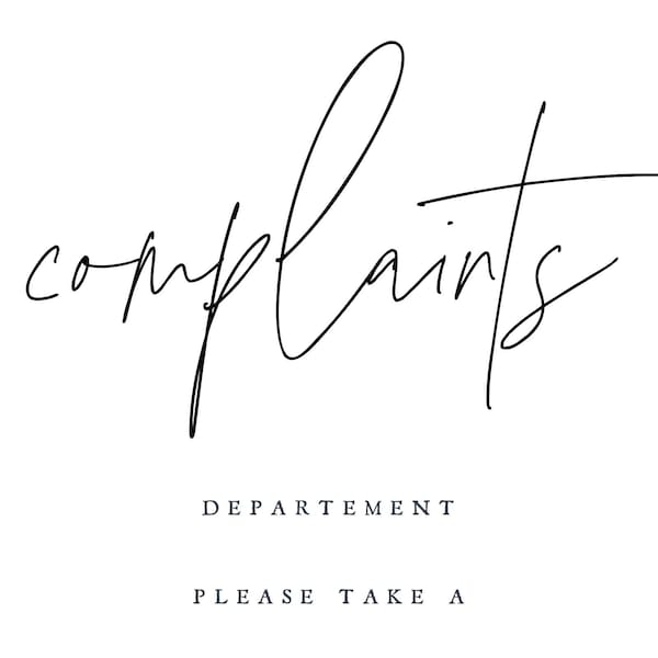Complaint Department - Etsy