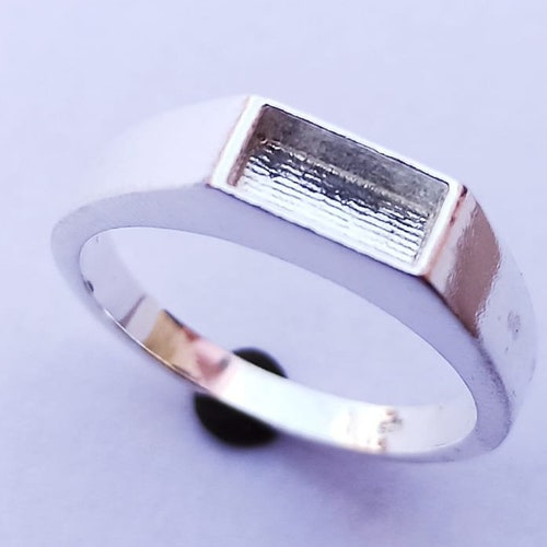 Sterling Silver Ring Blank for Inlay - Etsy