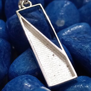 30mm Long Rectangle Shape Pendant. 925 Sterling Silver, Good for Resin ...