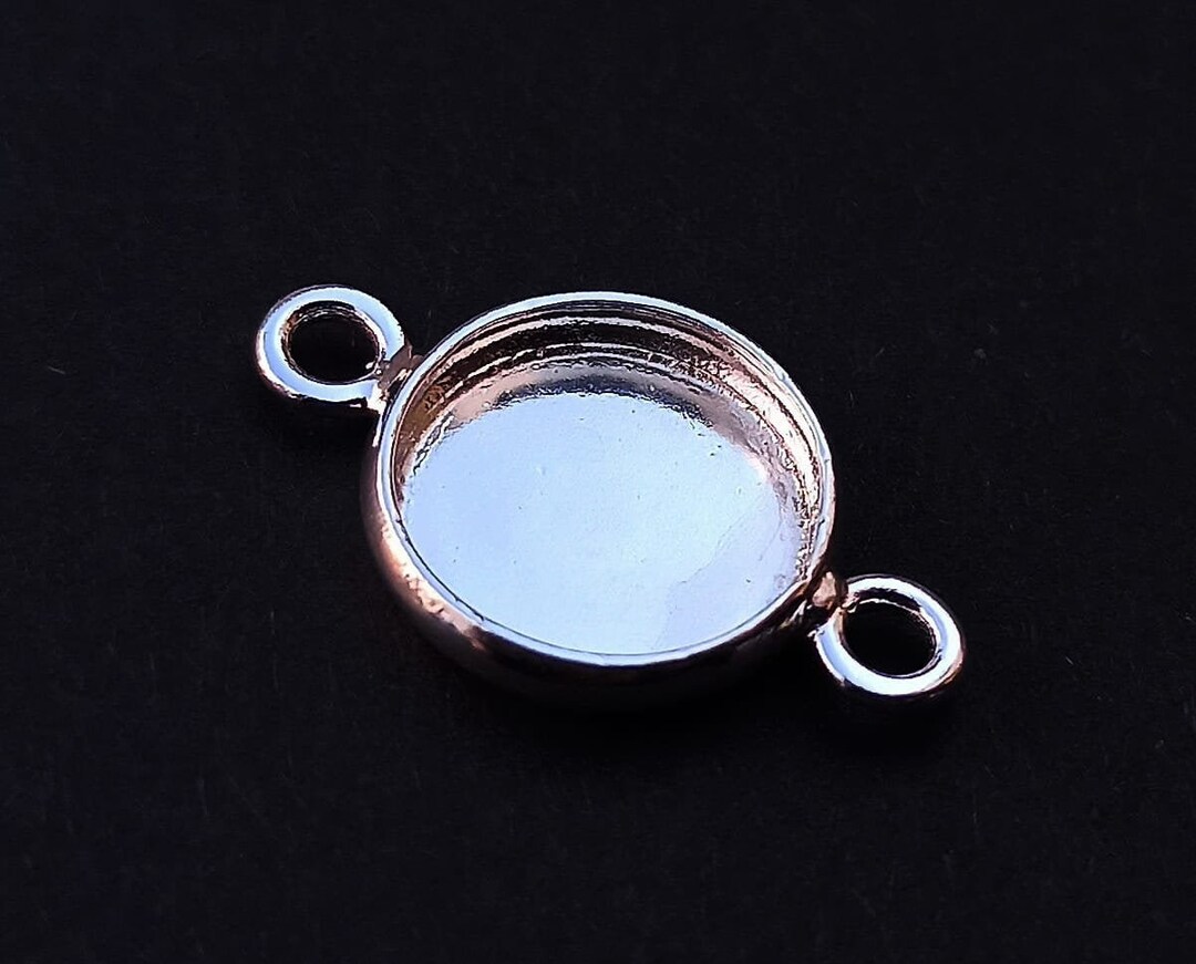 4 to 30mm Round 2mm Deep Half Round Plain Bezel Connector,for Resin ...