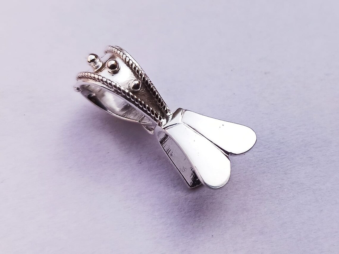 925 sterling Silver Glue on Bails for Pendants Designer Bail | Etsy