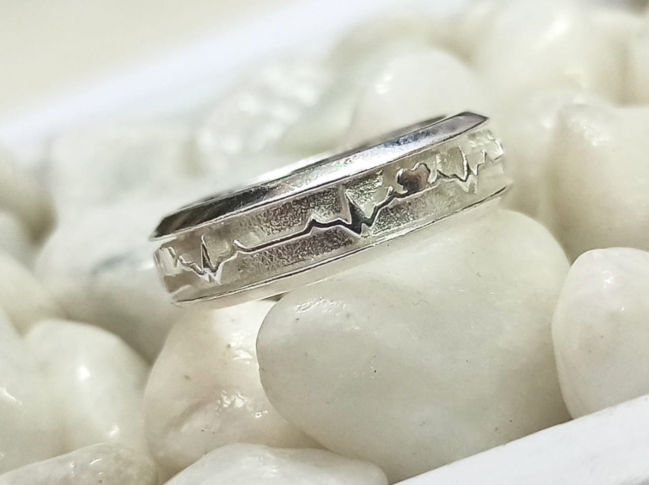 925 Sterling Solid Silver the Life Line Ring. Good for Resin & - Etsy