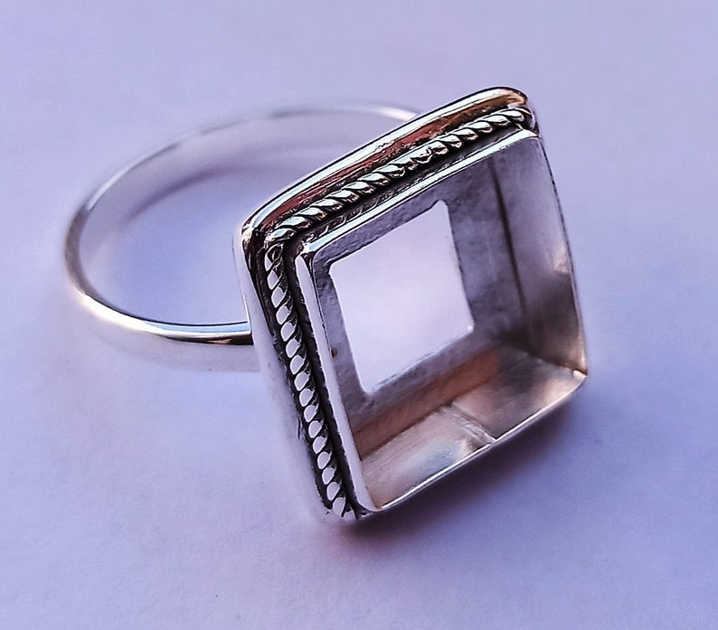 4mm to 30mm Square Designer Wire Ring 2mm Deep Bezel,good for Resin ...