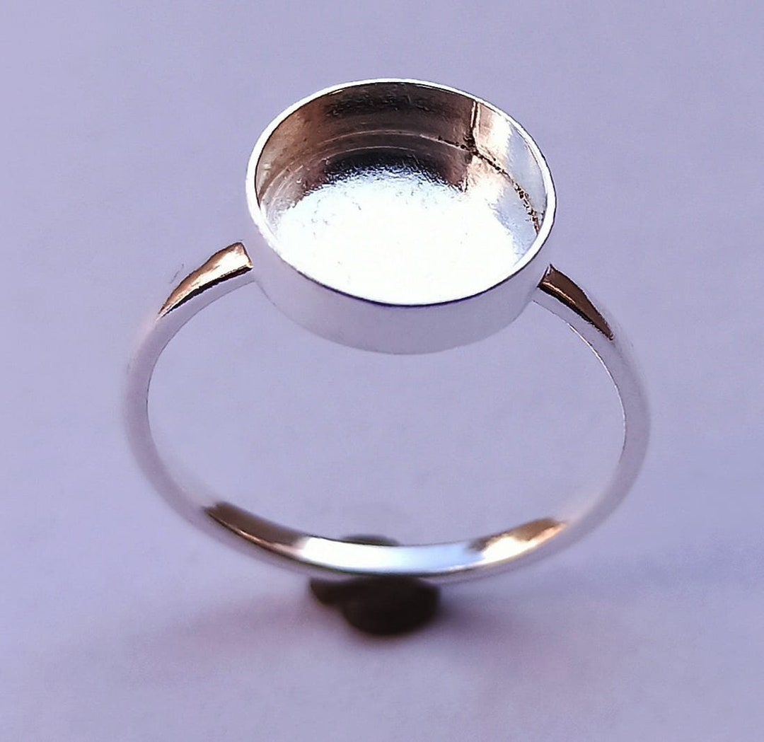 2mm to 25 Mm Round 2mm Deep Plain Bezel Ring, for Gemstone Setting,925 ...