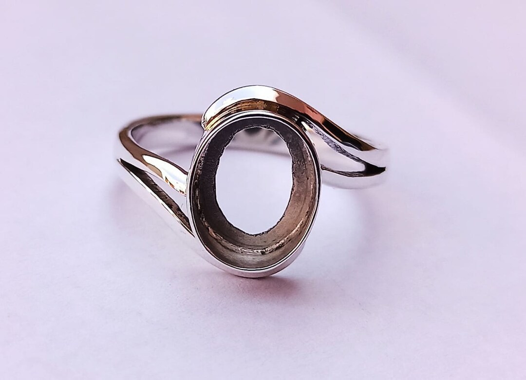 4x6 to 21x14mm Oval 2 mm deep Bezel ring,unique design,Good for ...