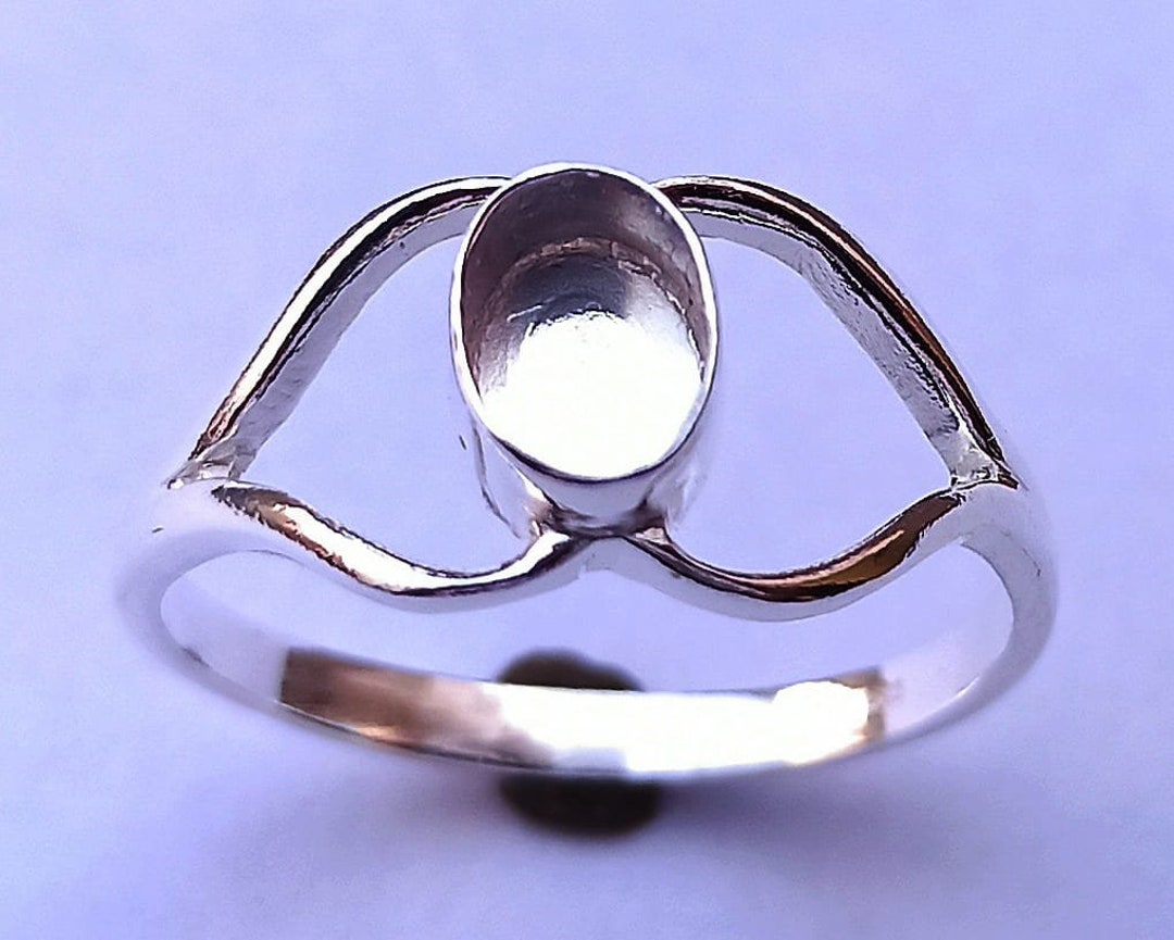 4x6 to 18x13mm Oval 2mm Deep Bezel Ring,unique Design,for Gemstone ...