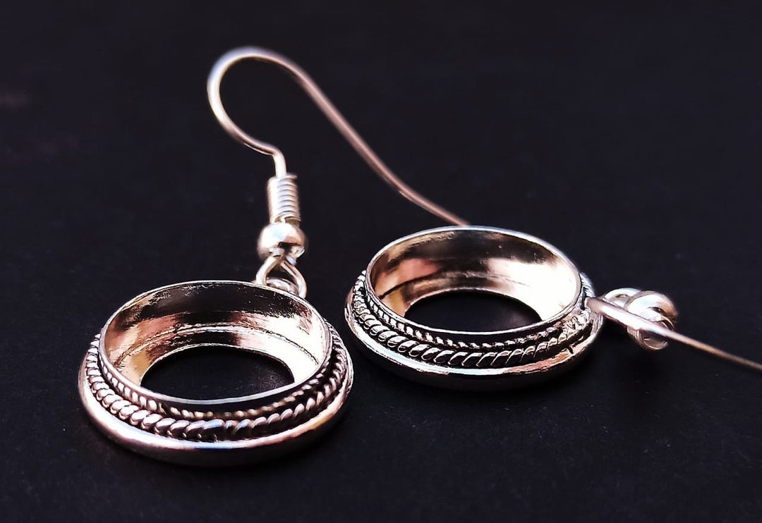 3mm to 25mm Round Shape Double Wire Designer Bezel Earrings,for Resin ...