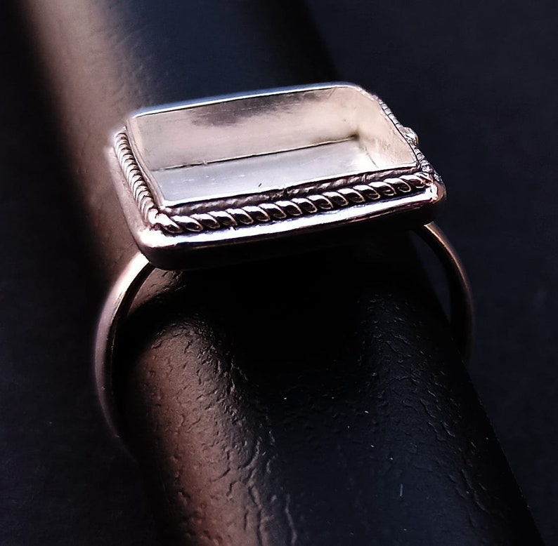 4mm to 30mm Square Designer Wire Ring 2mm Deep Bezel,good for Resin ...