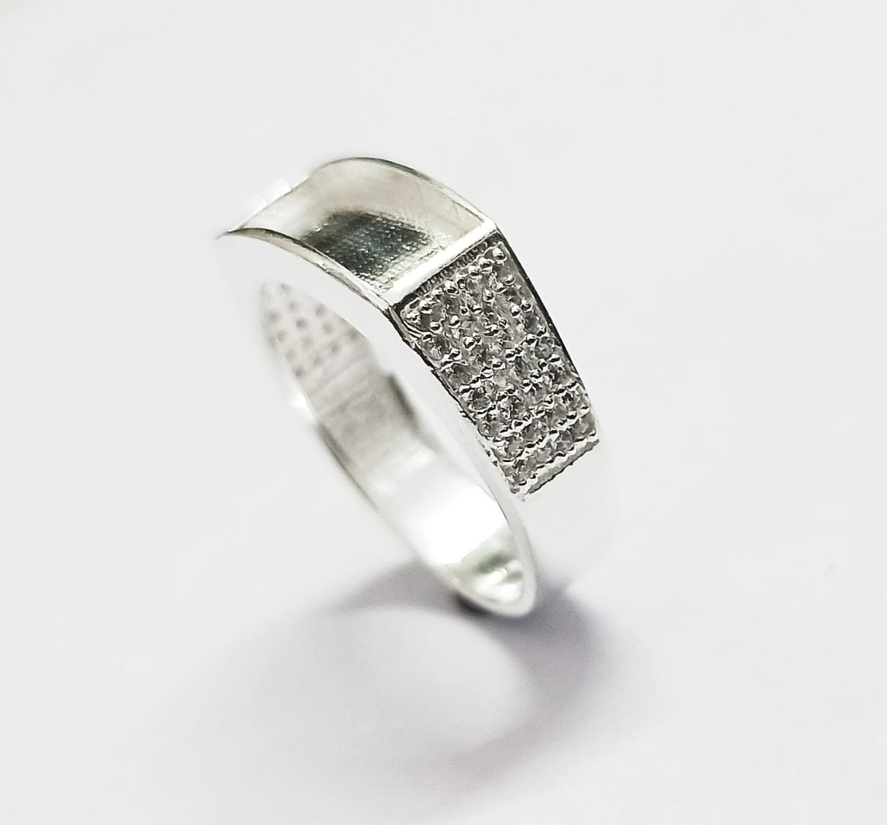 Rectangle Shape Blank Bezel Designer Men Ring With Zircon 925 - Etsy