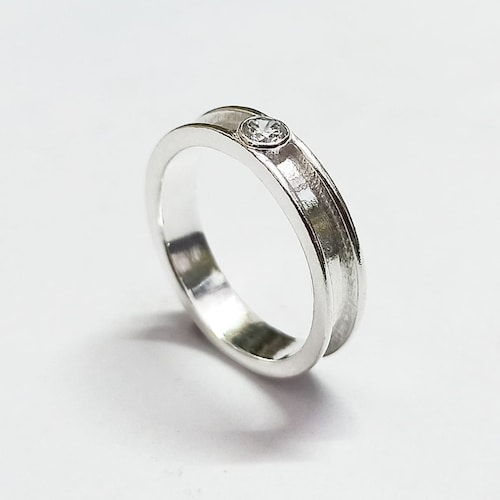 925 Sterling Silver 3 Mm Wide Edge Ring Good for Resin - Etsy