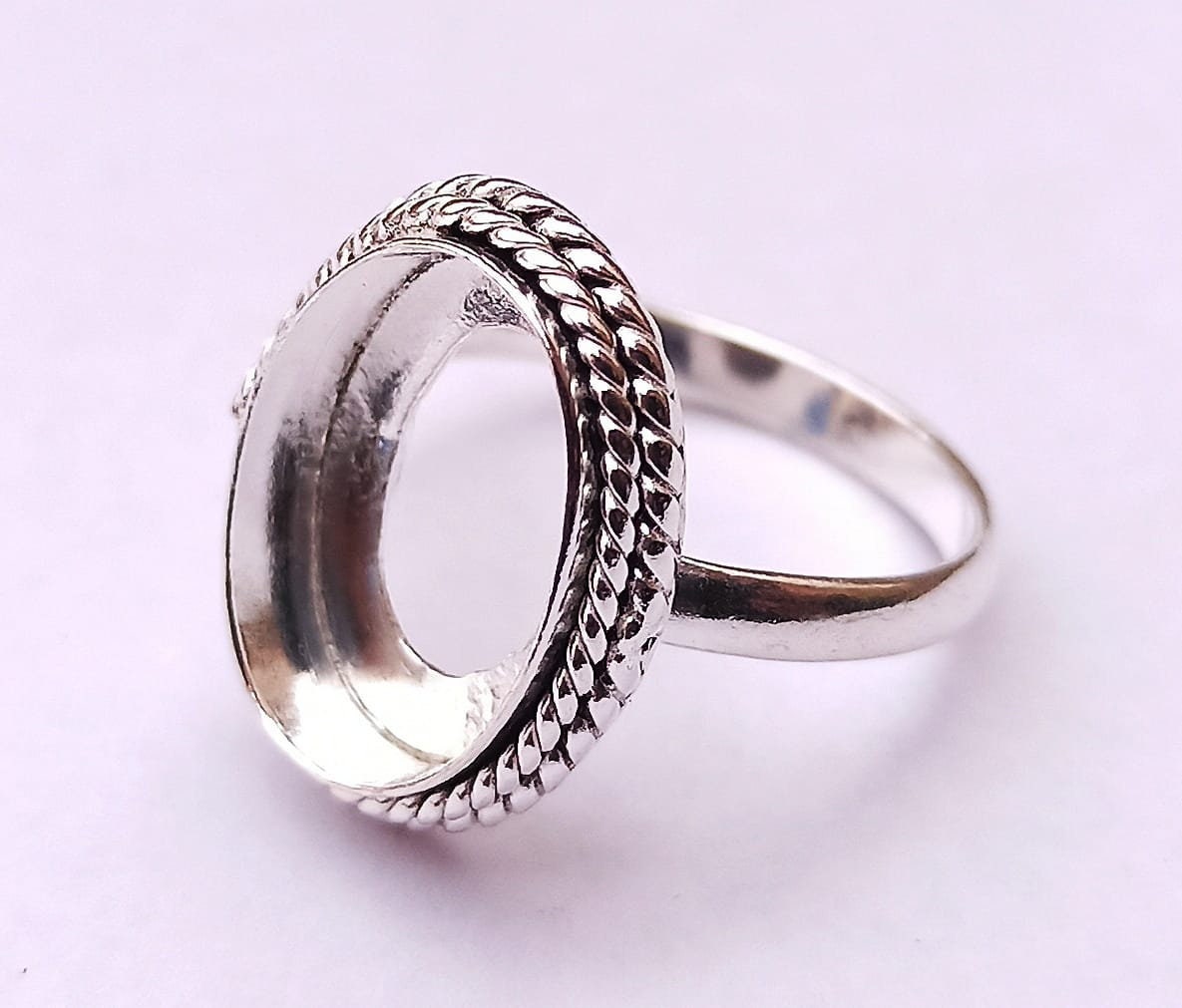 4x6 to 21x14mm Oval 2mm deep Double Twisted Wire Bezel ring | Etsy